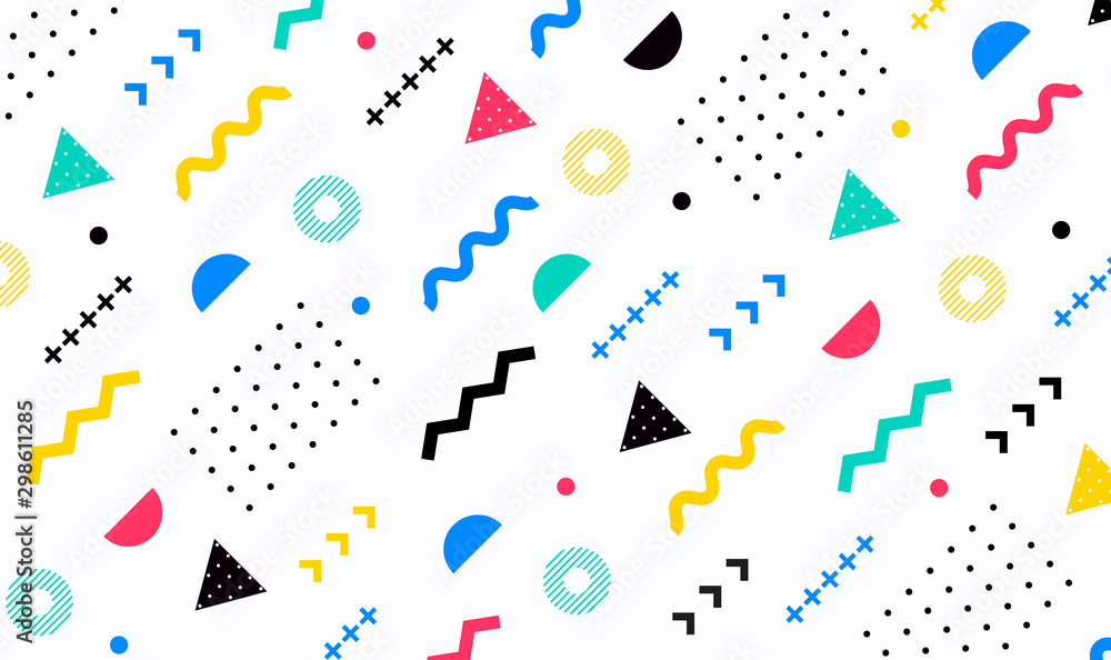 Mega set of memphis design elements, template for your project. Big ...