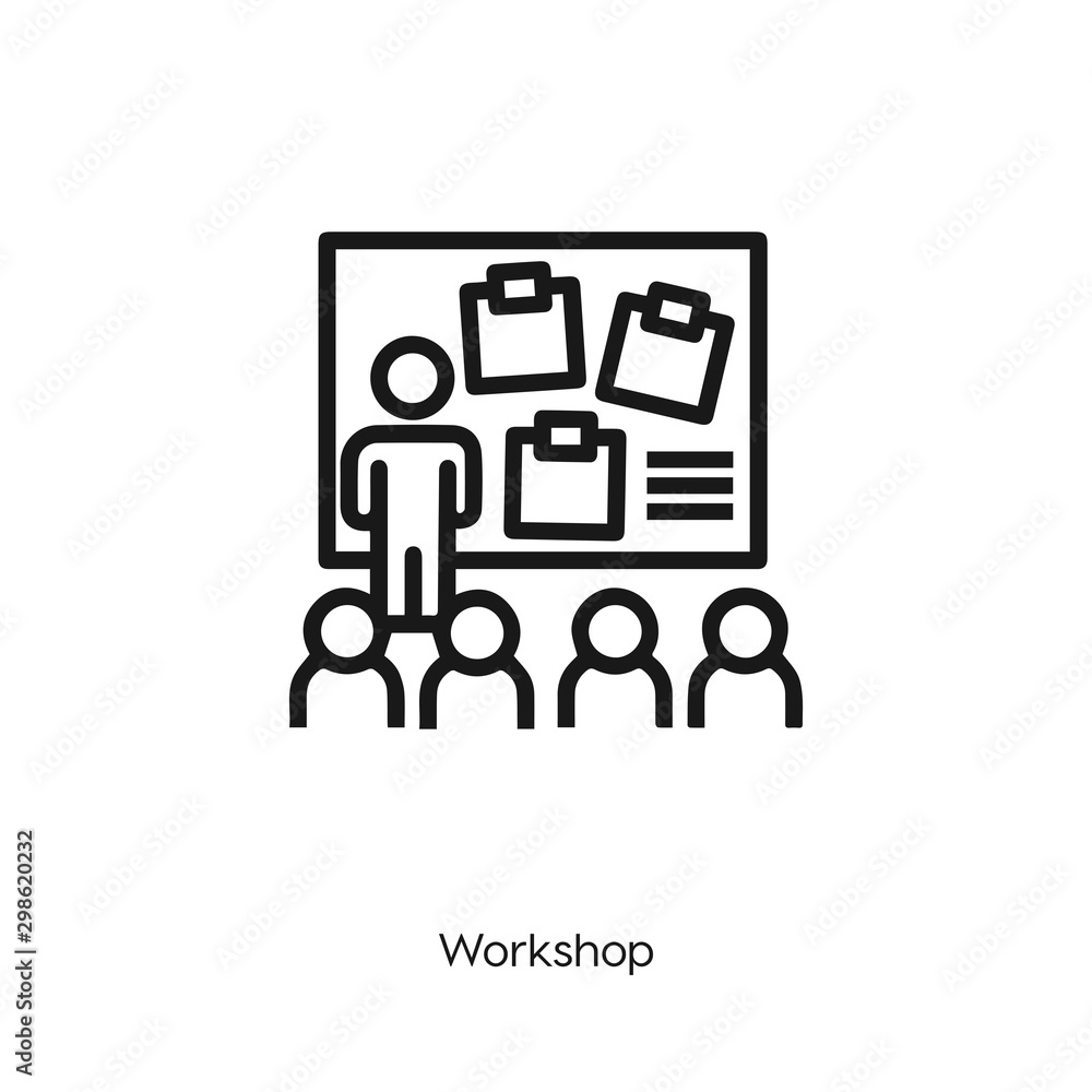 Stockvektorbilden workshop icon vector | Adobe Stock