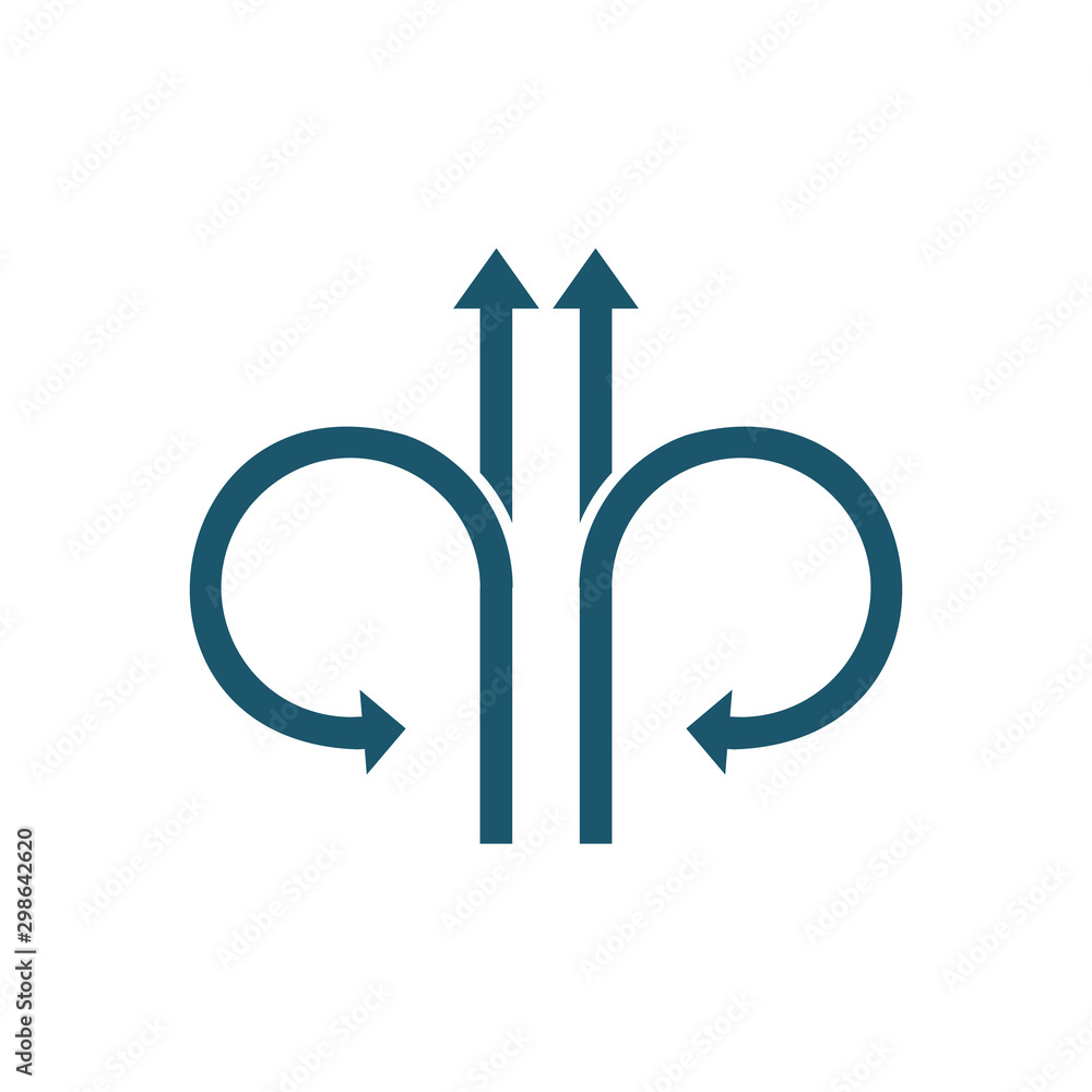 Four Arrows straight or forward and turn back. Continue icon. Enter and ...