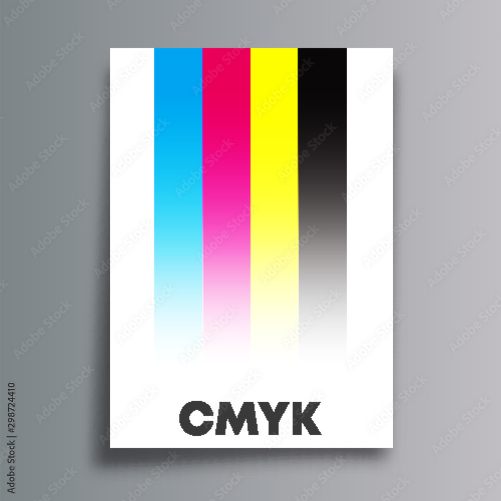 CMYK color model poster for flyer, brochure cover, typography or other ...