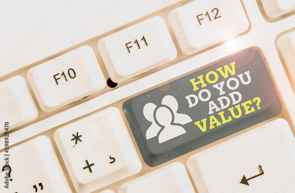 Handwriting text writing How Do You Add Value Question. Conceptual ...