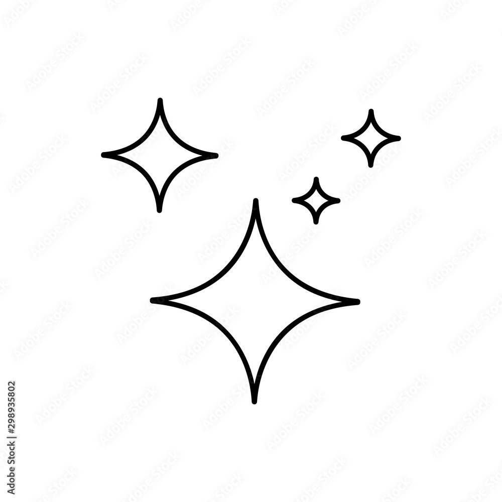 Shine stars icon background simple design Stock Vector | Adobe Stock