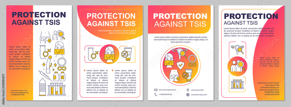 Vector de Stock Protection against stis brochure template. Flyer ...