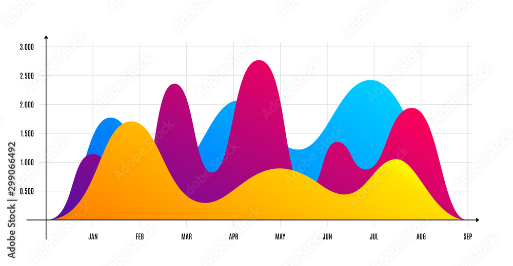 Vector de Stock Infographic chart vector template. Annual statistics ... Vector de Stock Infographic chart vector template. Annual statistics ...