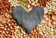 Mixed Nuts Heart Free Stock Photo - Public Domain Pictures