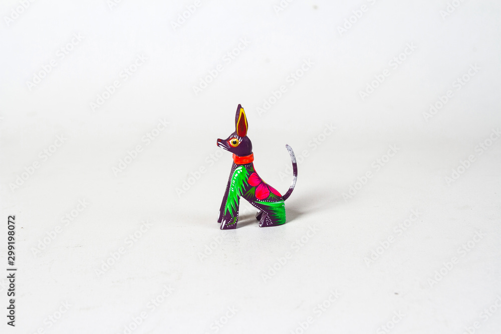 Mexican purple xolo dog alebrije from oaxaca isolated on white ...
