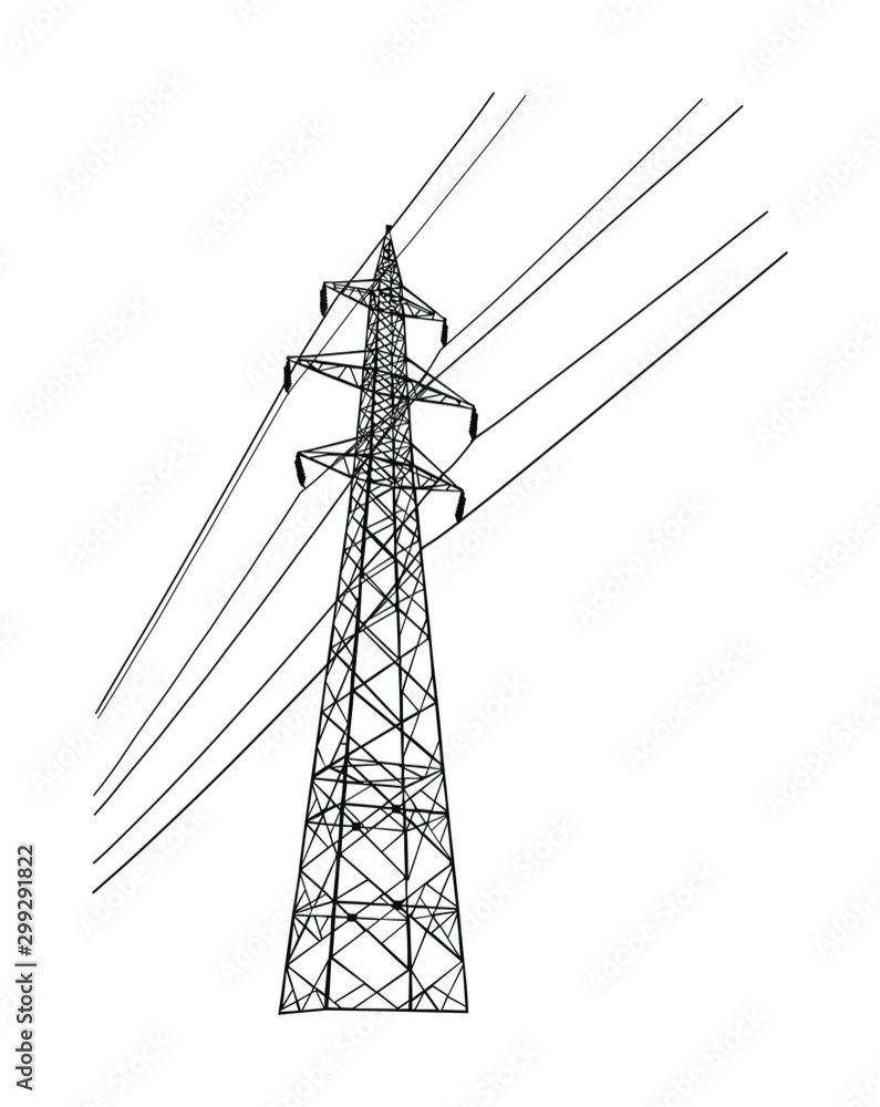 Electricity Tower Vector