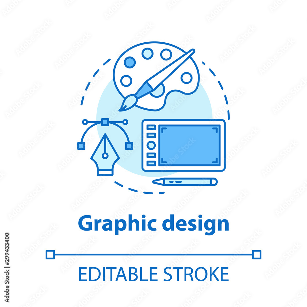 Graphic design concept icon. Mobile device application digital ...