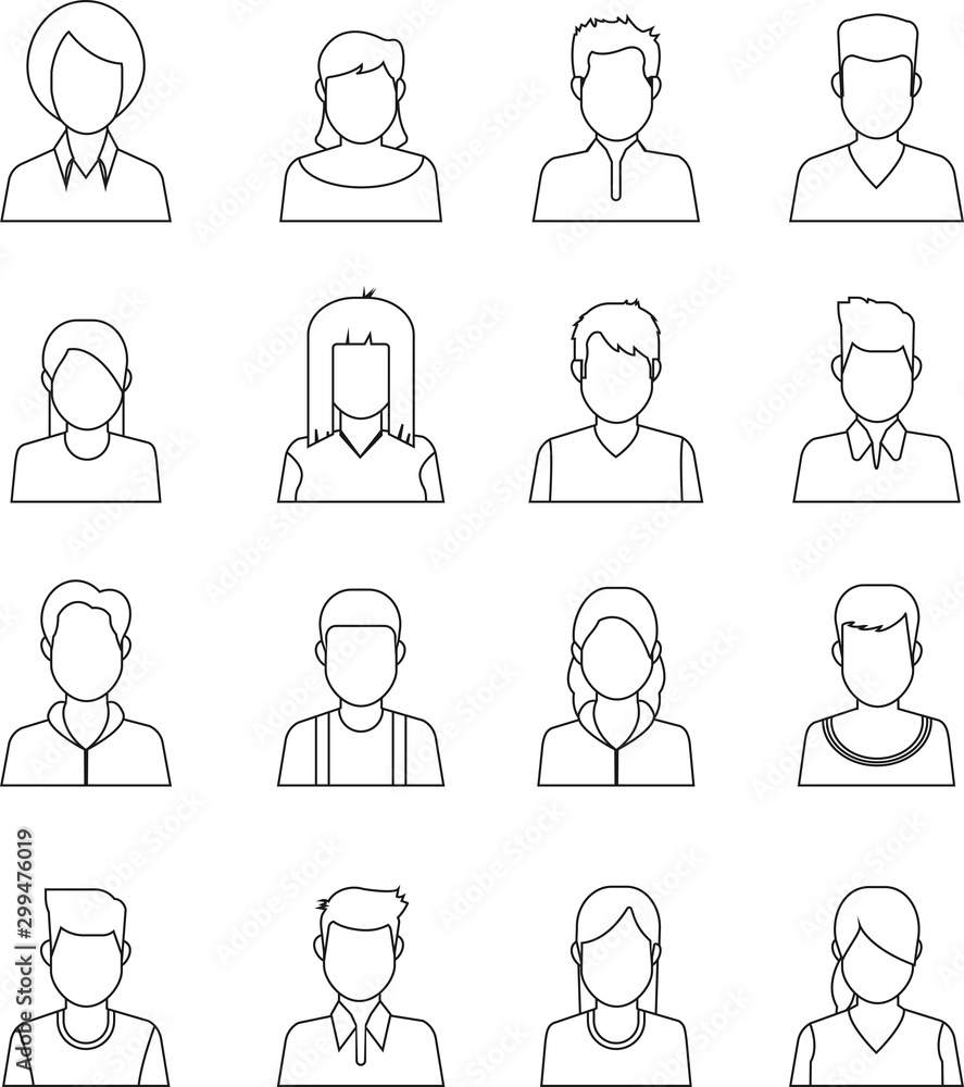 Avatars, users vector icons and profile pictures for website ...