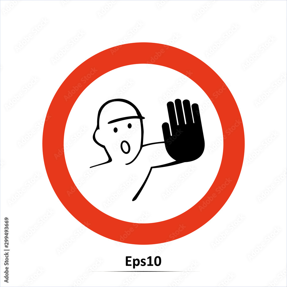 Vector de Stock Entry prohibited sign, do not enter, keep out, entrance ...