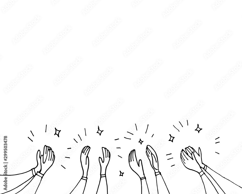doodle design element, applause doodle vector illustration ,hand drawn ...