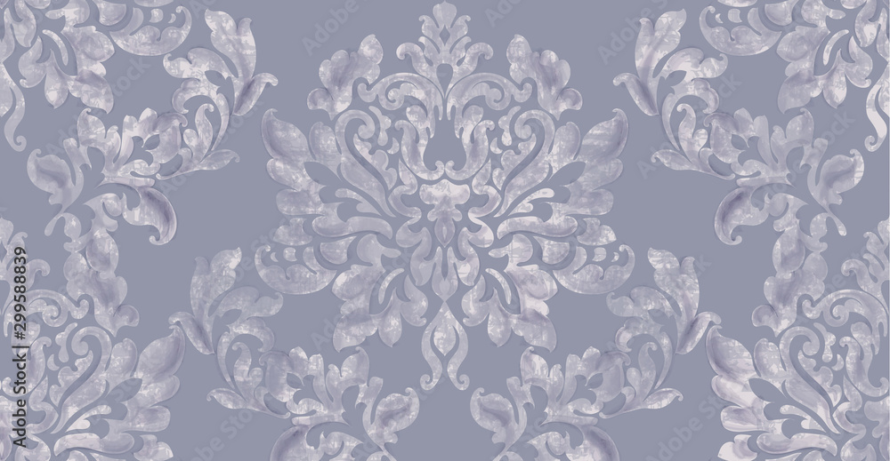 Rococo texture pattern Vector. Floral ornament decoration. Victorian ...