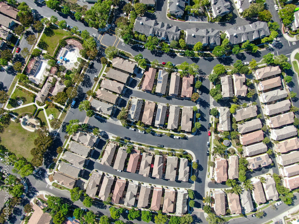 Aerial view of master-planned community and census-designated Ladera ...