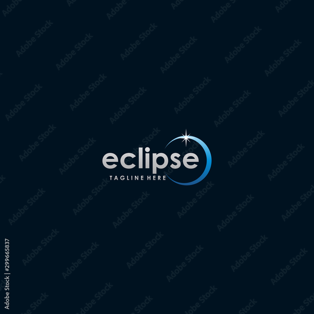 eclipse logo template design inspiration Stock Vector | Adobe Stock