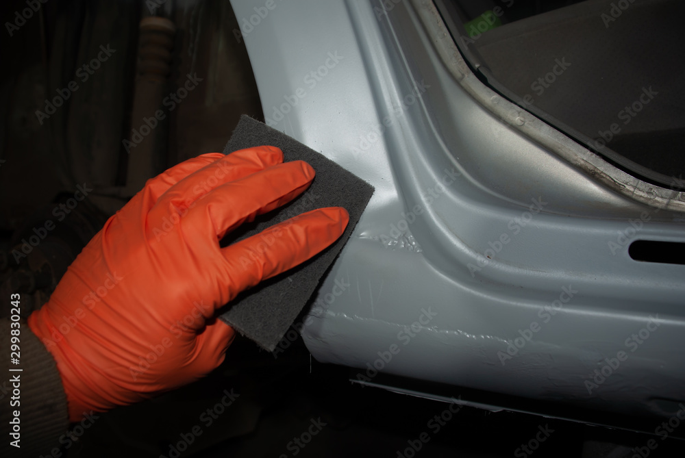car surface preparation for painting Stock Photo | Adobe Stock