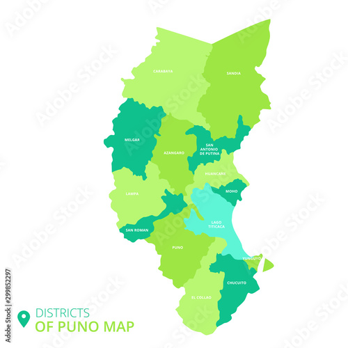 districts of puno map Stock Vector | Adobe Stock