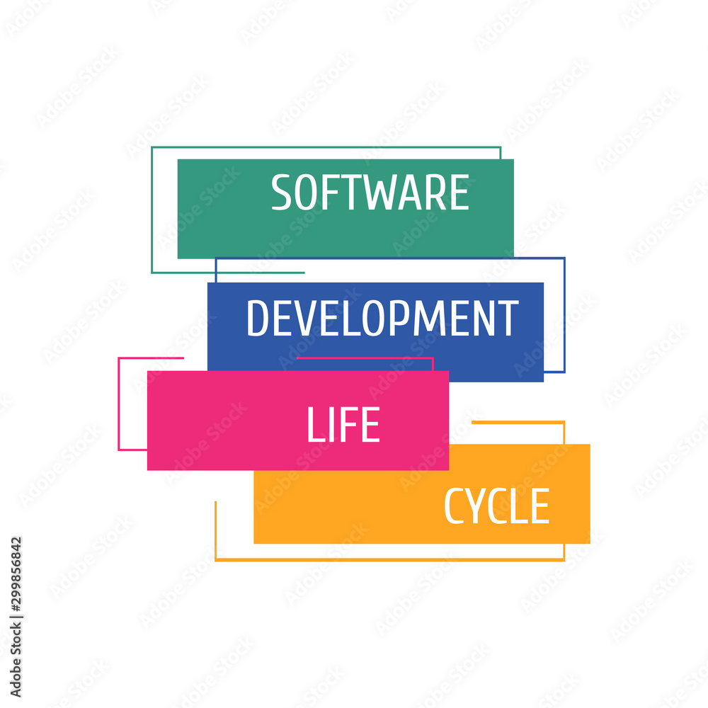 Software Development Life Cycle. Vector illustration software ...