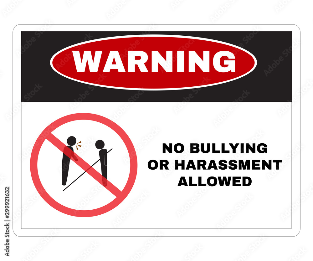 Social sensitive Prevention signs, WARNING board with message Warning ...