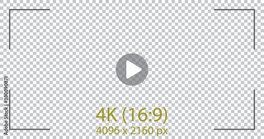 Video player screen template with clean user interface. Vector ...