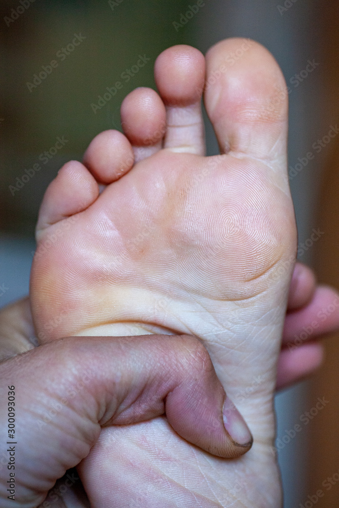 young girl's toes are healthy and beautiful. Well-groomed Concept for ...