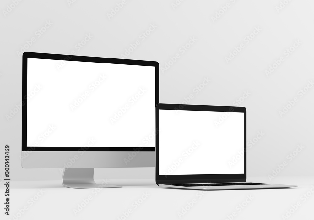 Digital device mock up screen design. Stock Photo | Adobe Stock