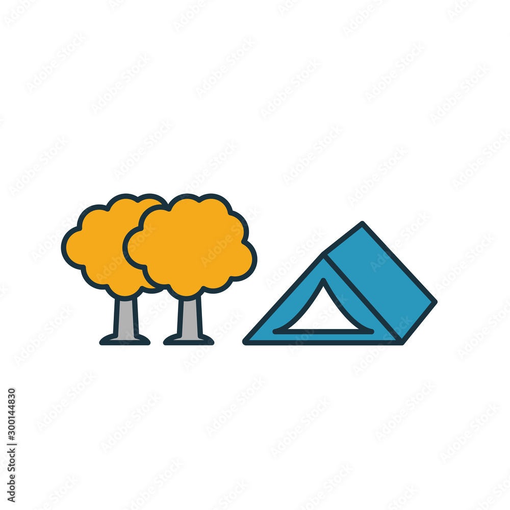 Camping icon. Simple element from tourism icons collection. Creative ...