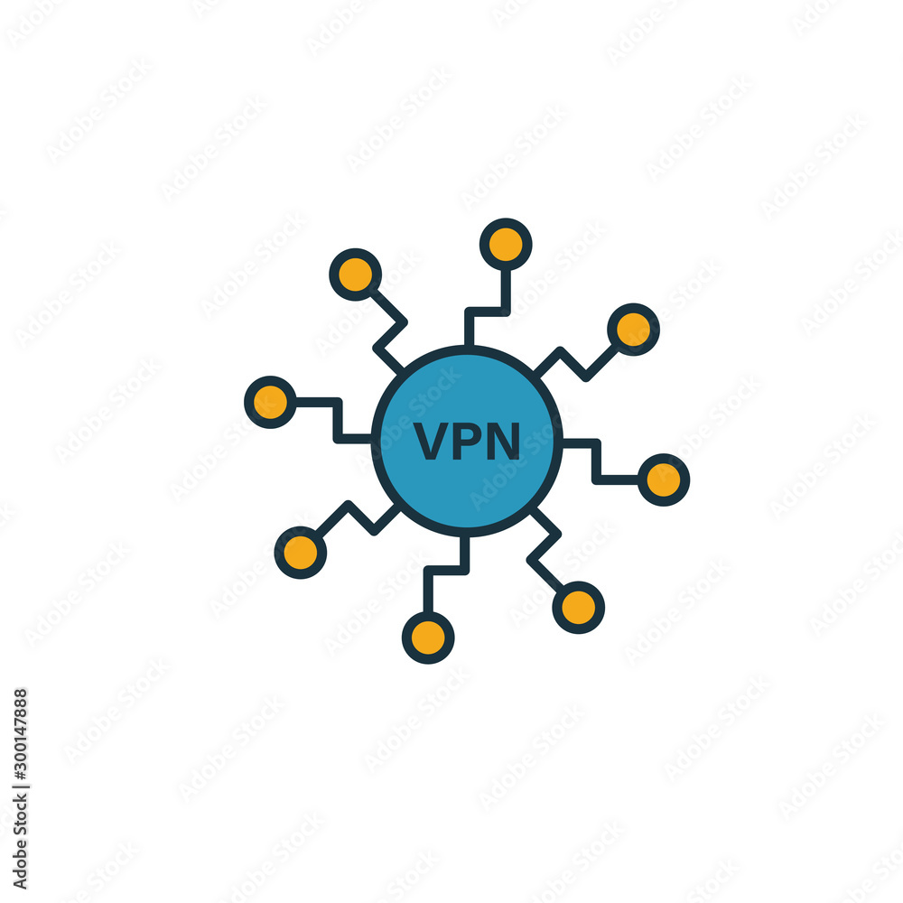 Vpn icon. Simple element from icons collection. Creative Vpn icon ui ...
