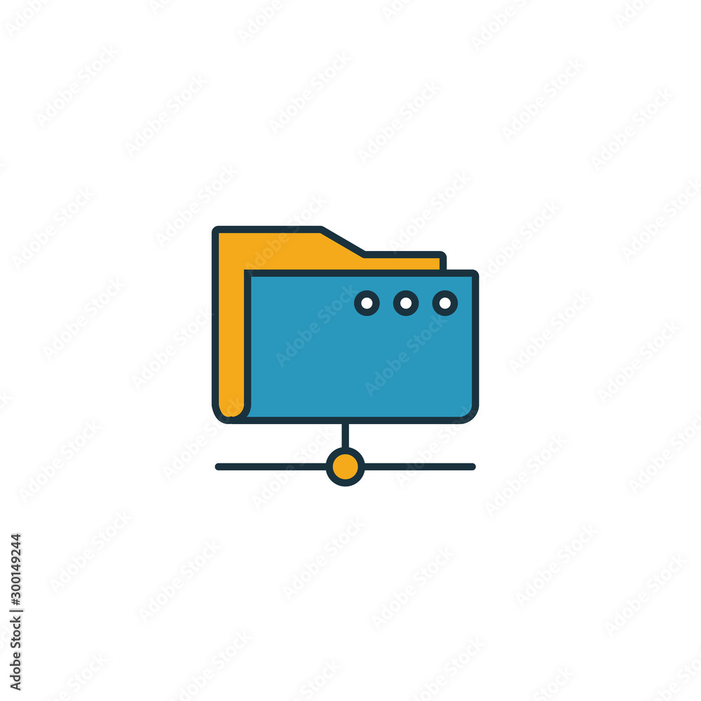 Cloud Folder icon. Simple element from web hosting icons collection ...