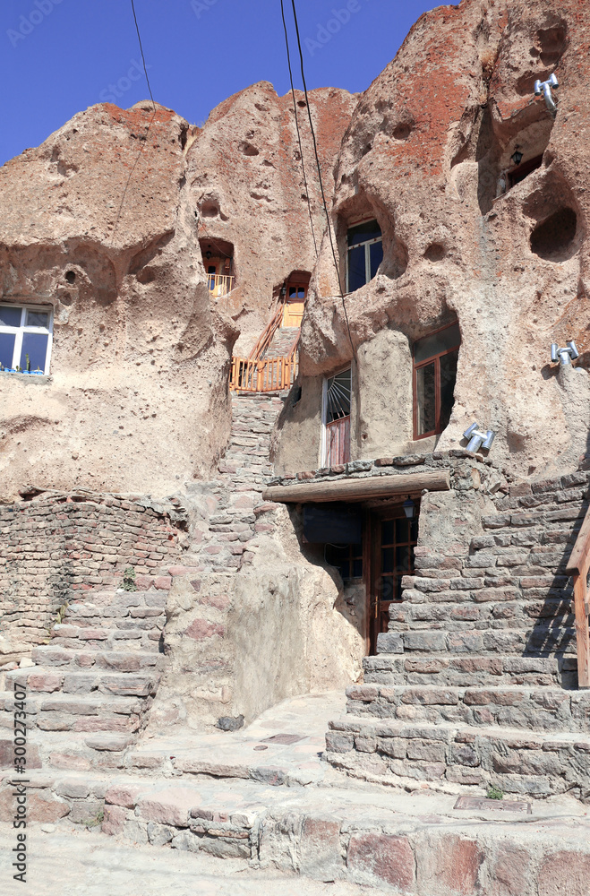 Kandovan - ancient Iranian cave village in the rocks, Iran Stock Photo ...