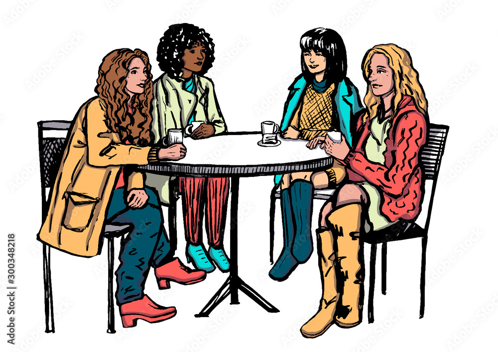 Spend Time With Friends Cartoon