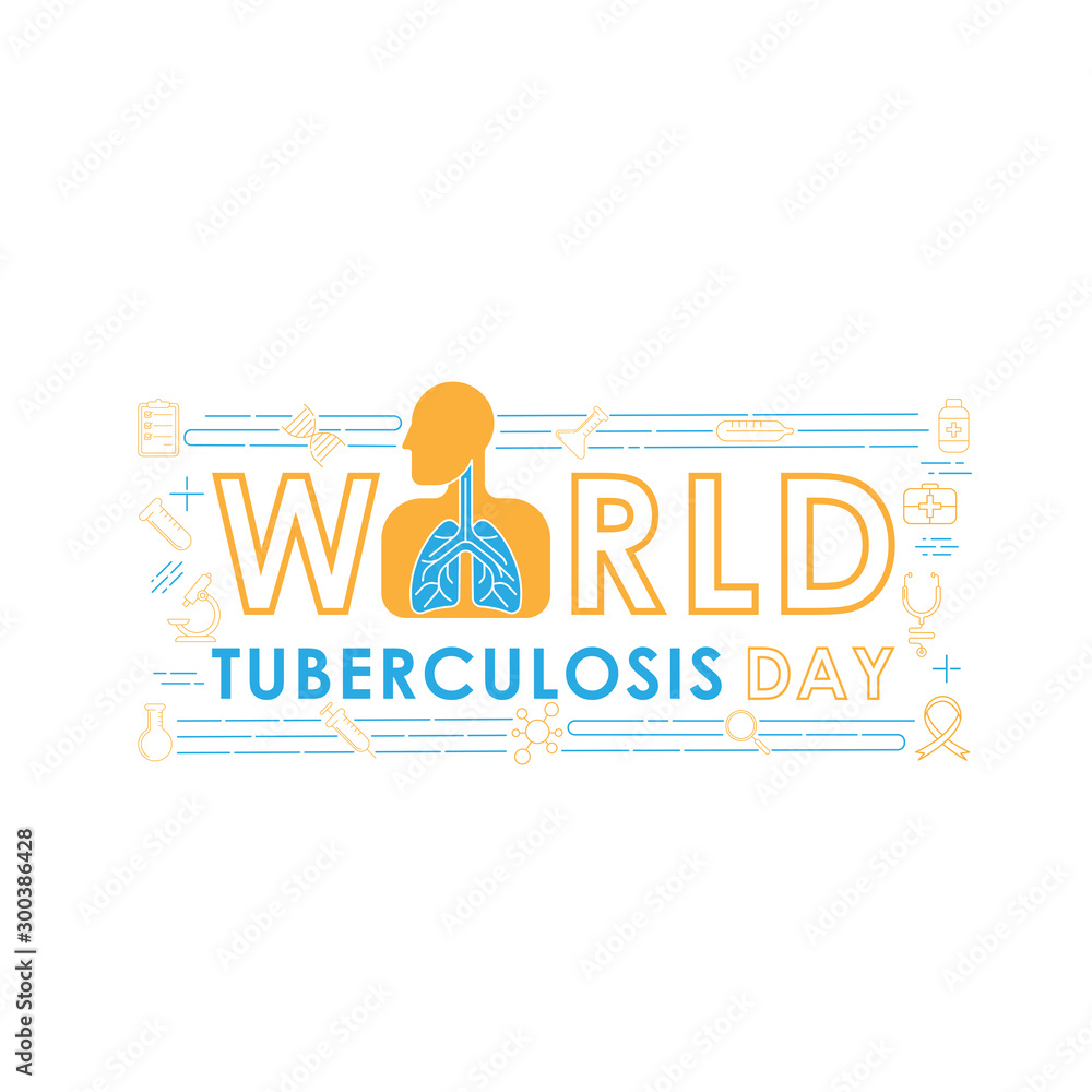 World Tuberculosis Day - Vector logo poster banner illustration of ...
