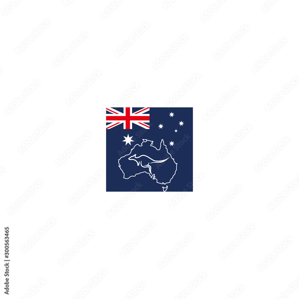 map of Australia Flag country map of australia day australia vector ...
