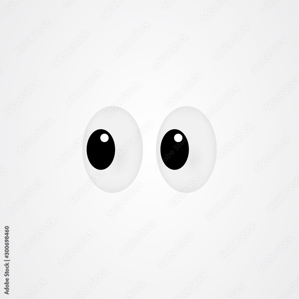 Vector de Stock Sideways Glance Vector. Neutral, Observant and ...