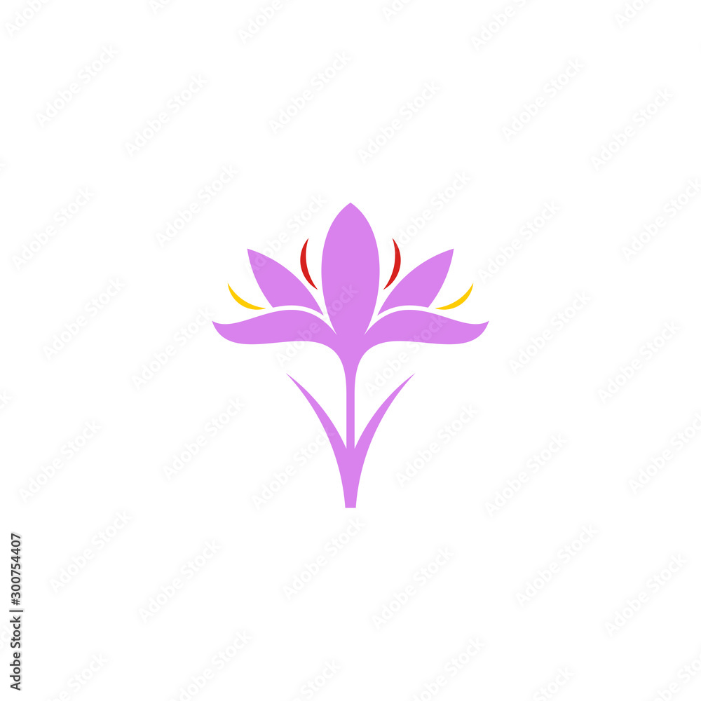 Crocus. Logo. Isolated saffron on white background Stock Vector | Adobe ...