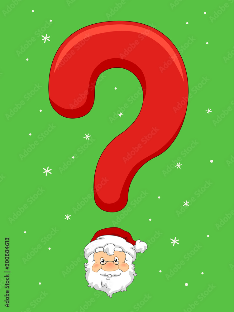 Vector de Stock Question Mark Christmas Secret Santa Illustration ...