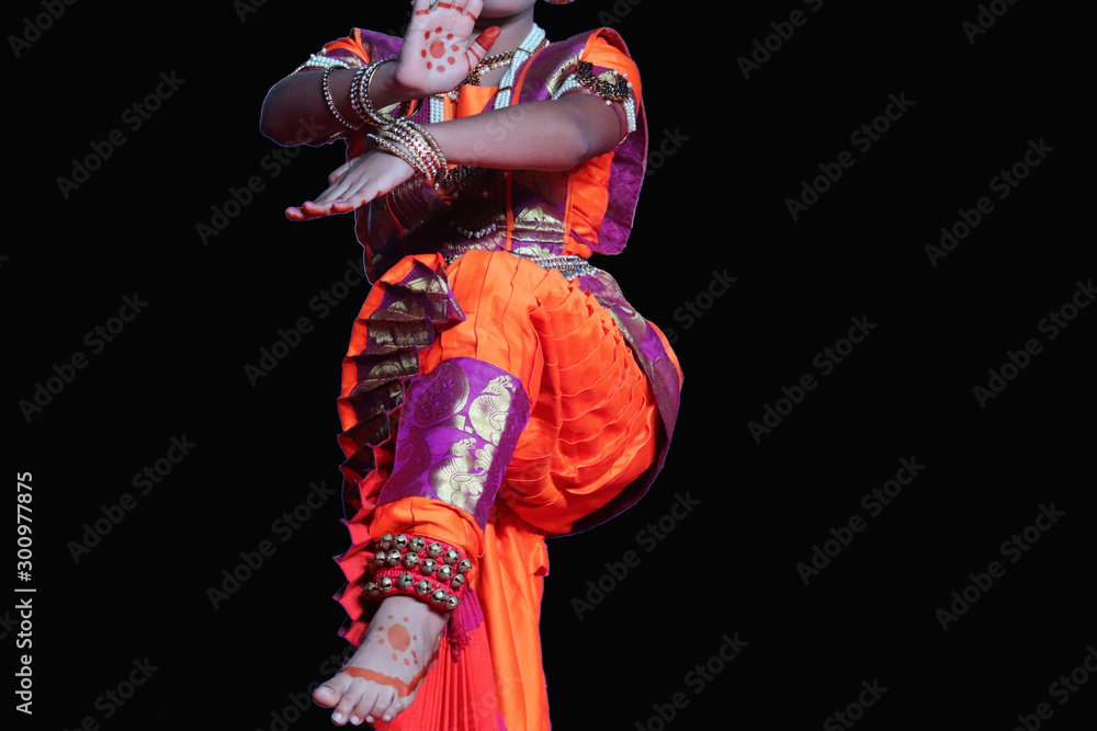 Hands and Feet with Ghunghru in Natraj Dancing Pose of Indian Classical ...