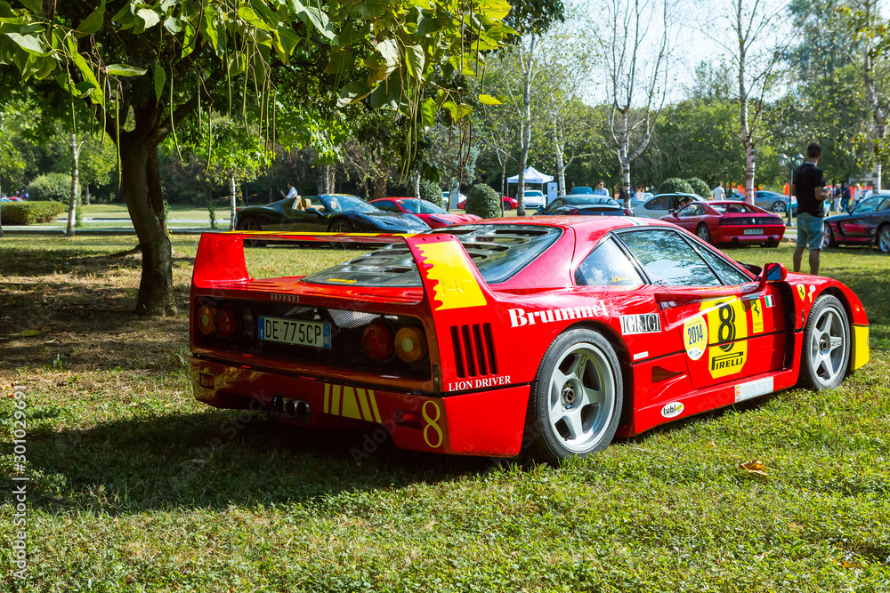 Mogliano Veneto,Italy Sept 11,2016:Photo of a Ferrari F40 racecar at ...