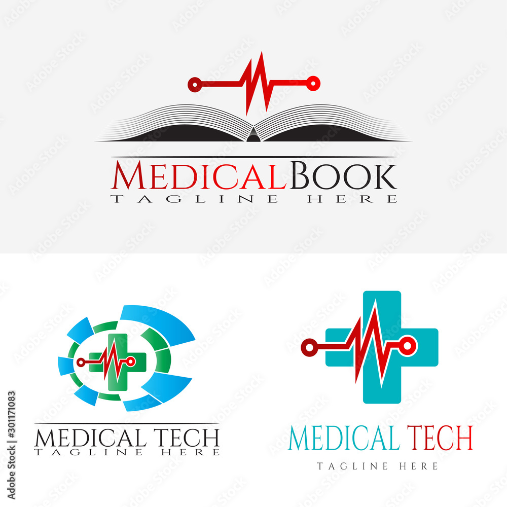 Collection of medical and health logos for clinics, icons of human ...