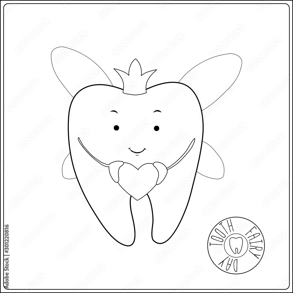 Stock-Vektorgrafik „Tooth fairy. Vector cartoon illustration. Stylized ...