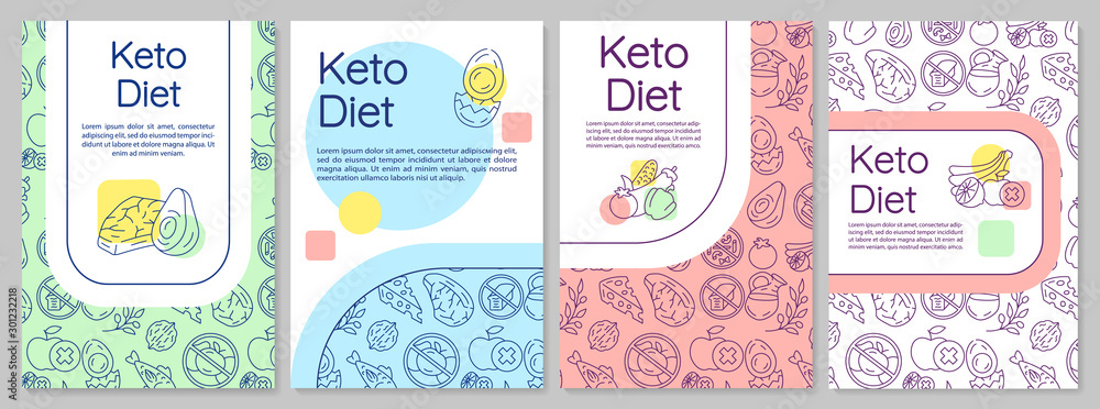Stock-Vektorgrafik „Keto diet brochure template. Ketogenic nutrition ...