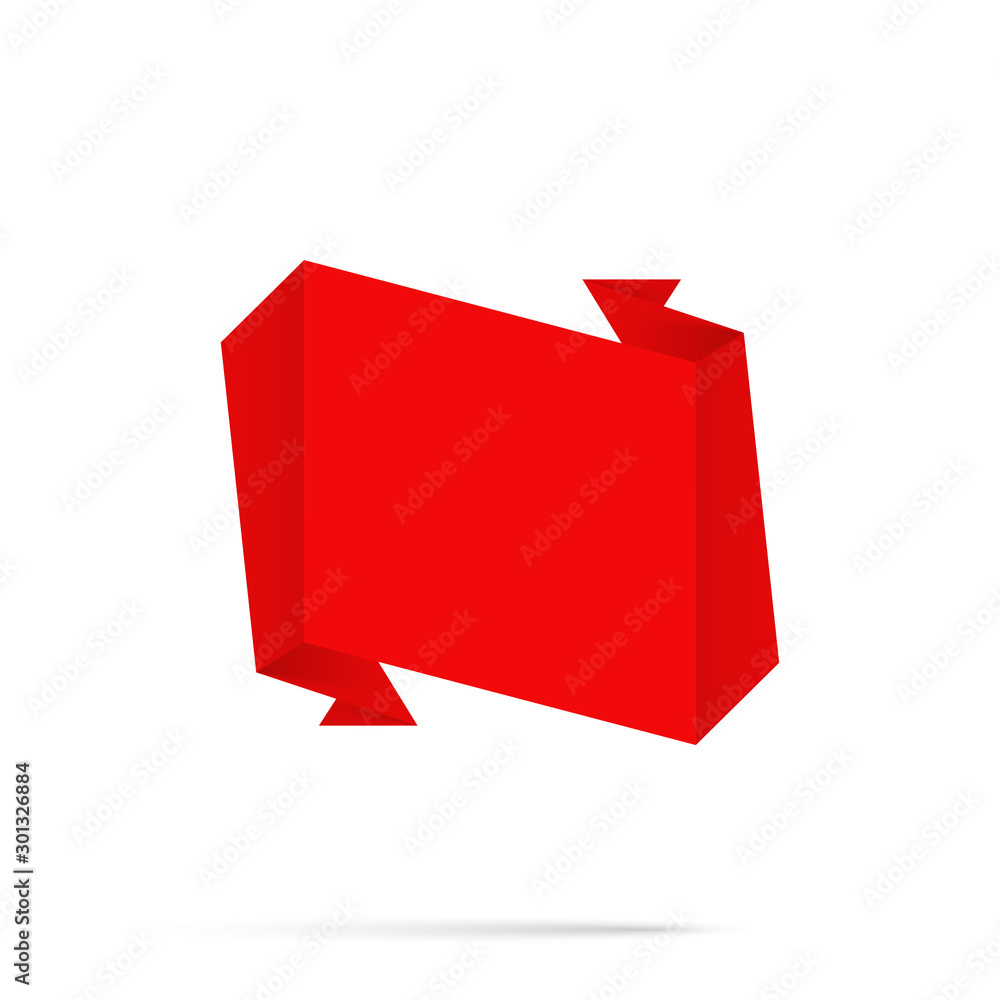 Design Quote speech bubble paper origami for message isolated on white ...