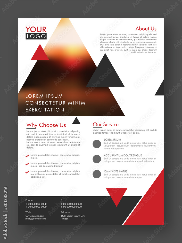 One Page Professional Business Flyer or Pamphlet. Stock Vector | Adobe ...