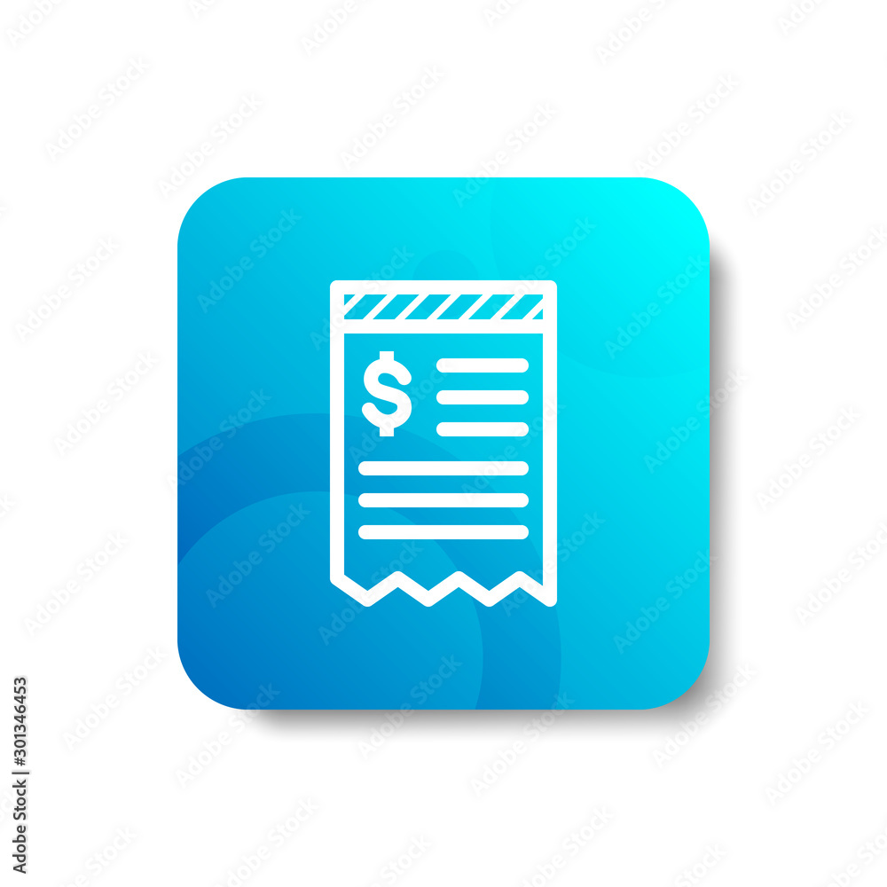 torn invoice round icon in outline / line and stripes style (UNUNITE ...