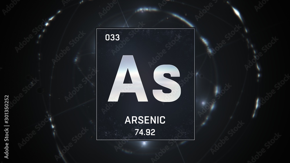 Foto 3D illustration of Arsenic as Element 33 of the Periodic Table ...