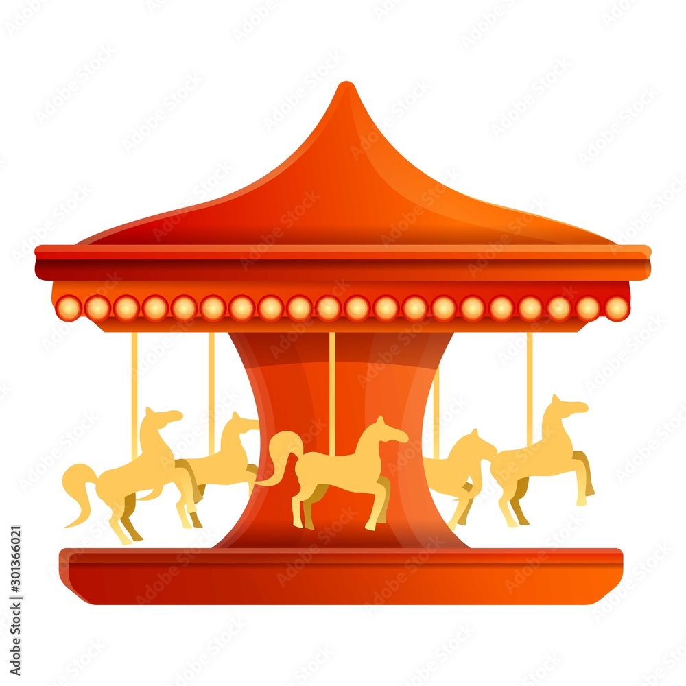 Carousel icon. Cartoon of carousel vector icon for web design isolated ...