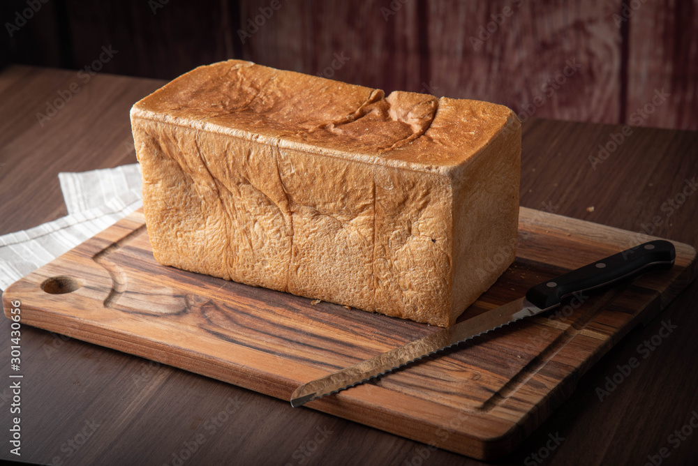 shoku-pan, thick cut japanese plain bread Stock Photo | Adobe Stock
