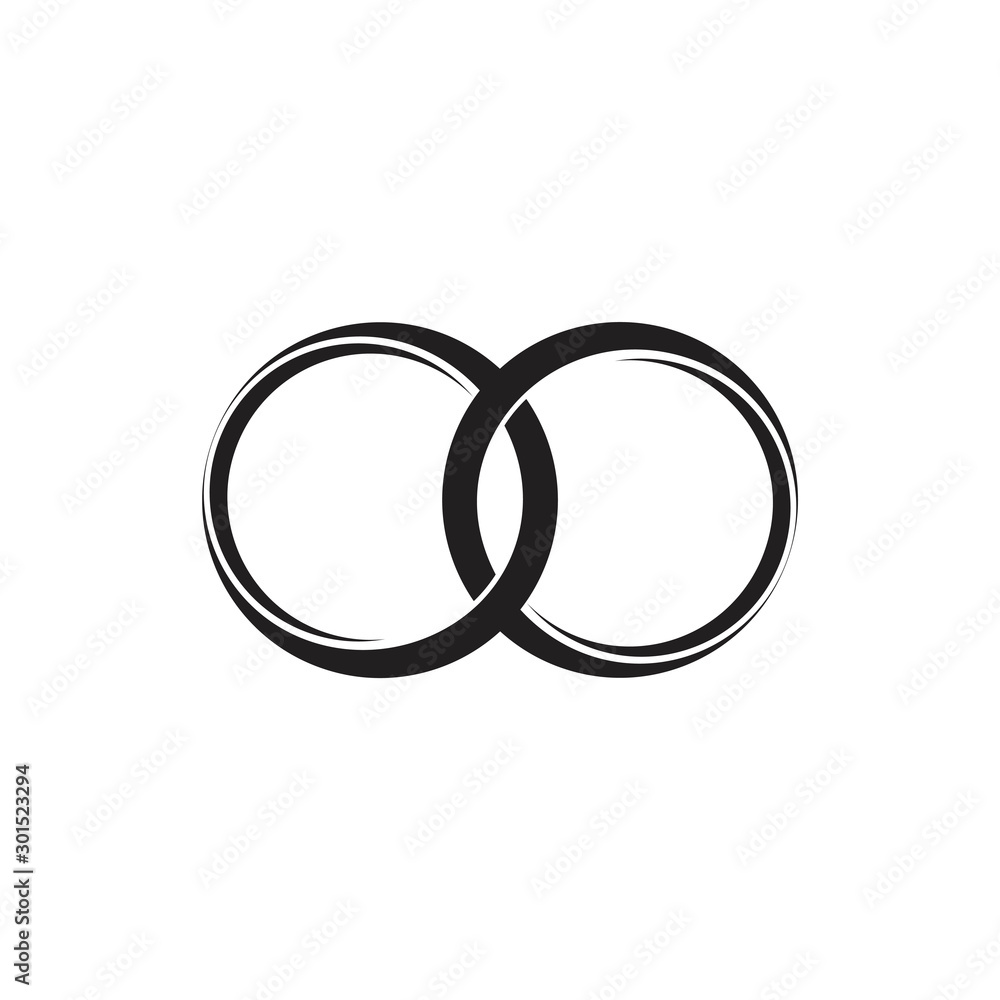 linked 3d circle ring symbol logo vector Stock Vector | Adobe Stock