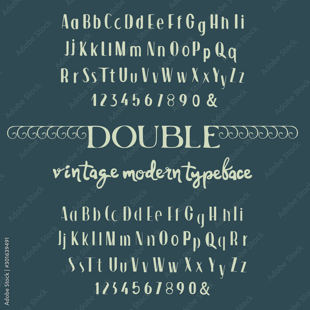 Font " dooble" is inspired by embellished vintage book covers and ...
