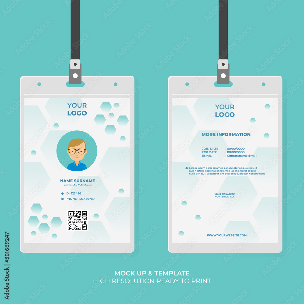 Business ID Card Template Design. Modern and futuristic style. Easy to ...