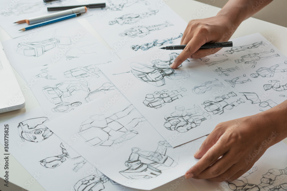 Animator designer Development designing drawing sketching development ...